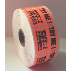 1.5" Tear-Off Label Roll red